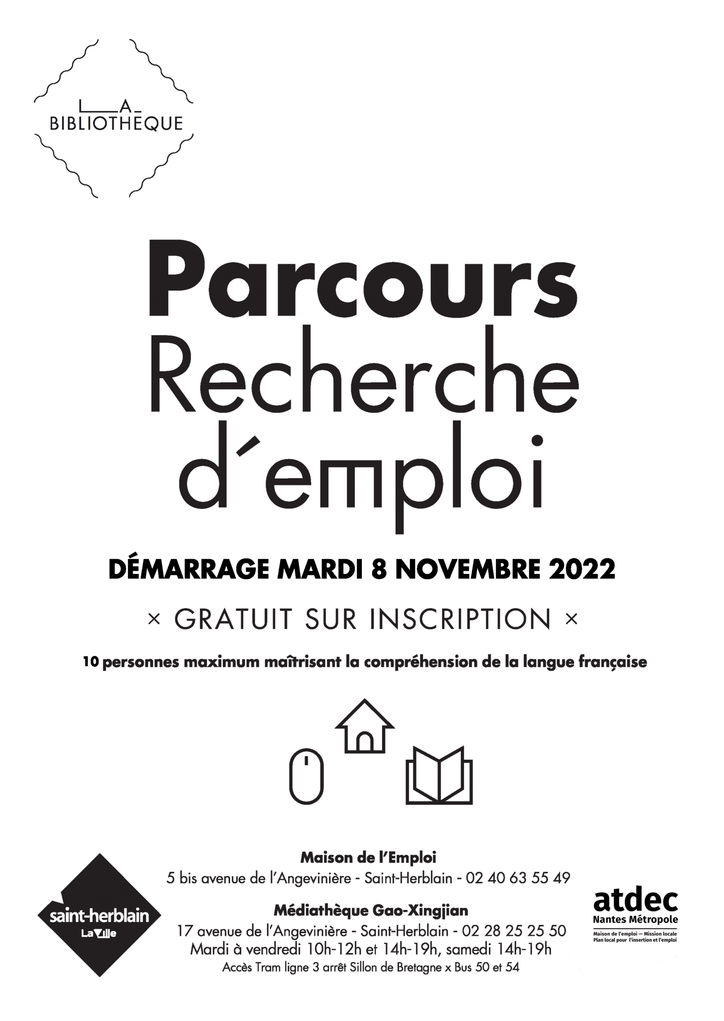 Parcours recherche d'emploi - Atdec Nantes Métropole