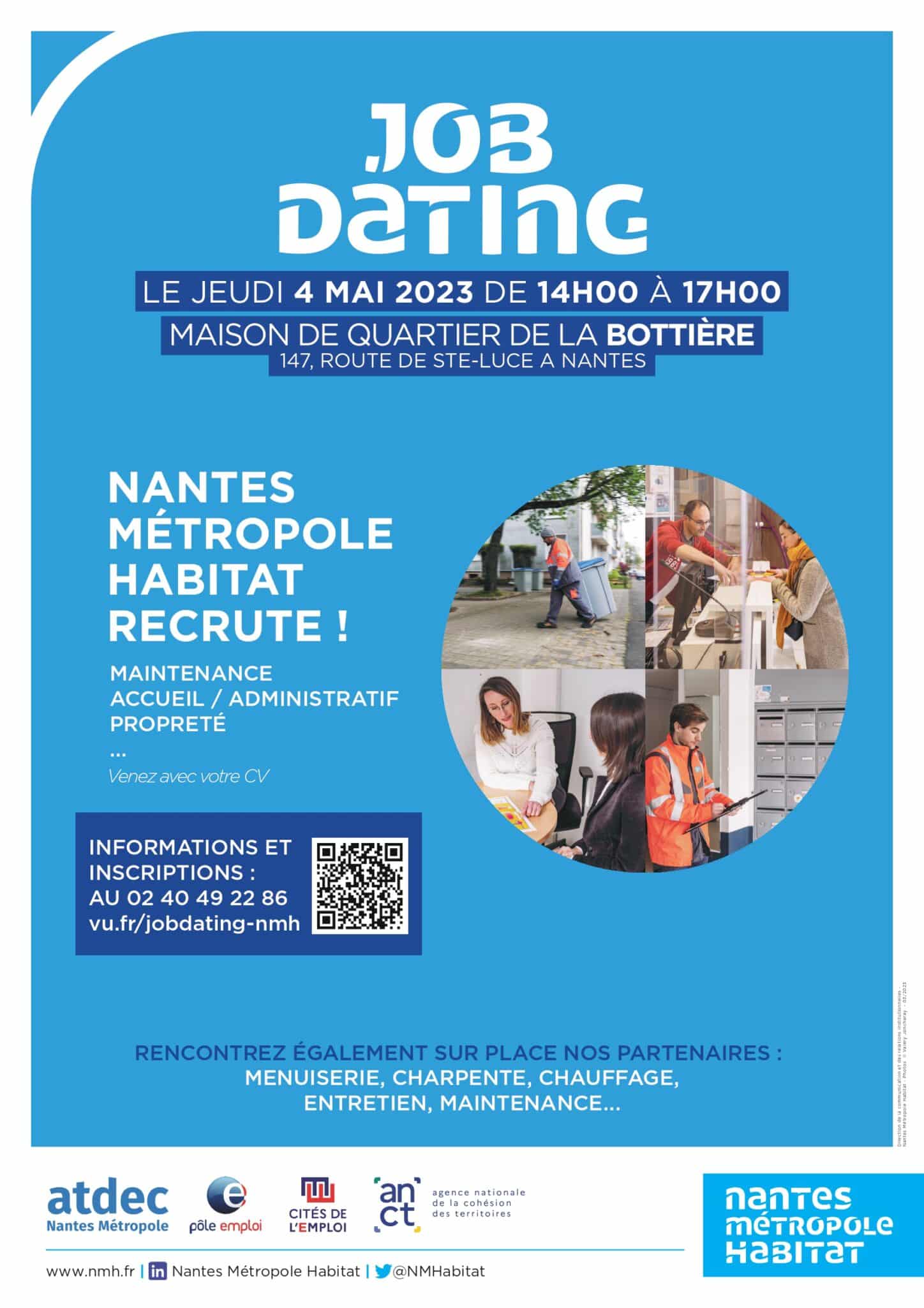 Recrutement - JOB DATING Nantes Métropole Habitat - Atdec Nantes Métropole