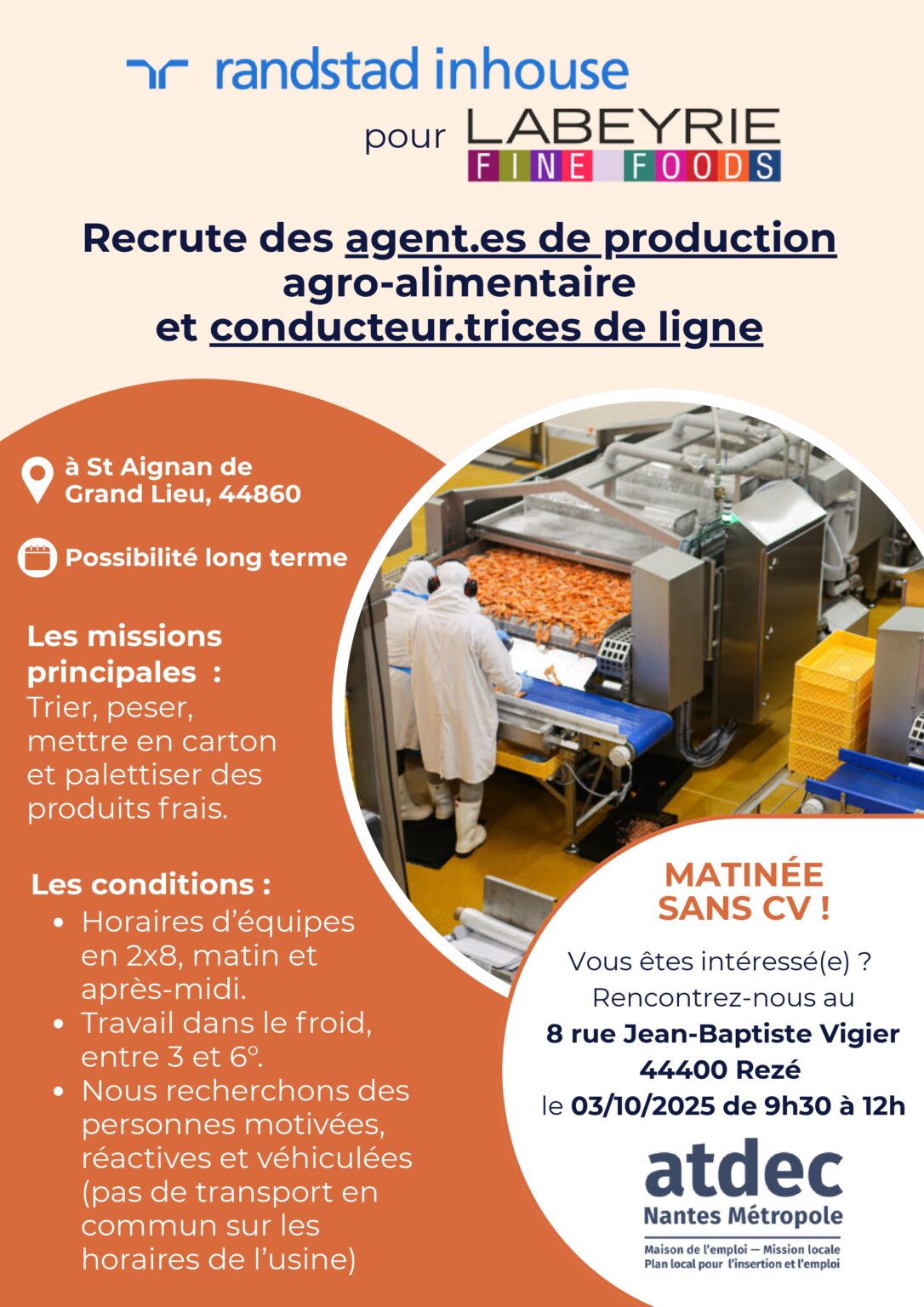 Matinée sans CV avec Randstad Inhouse pour Labeyrie - Atdec Nantes ...